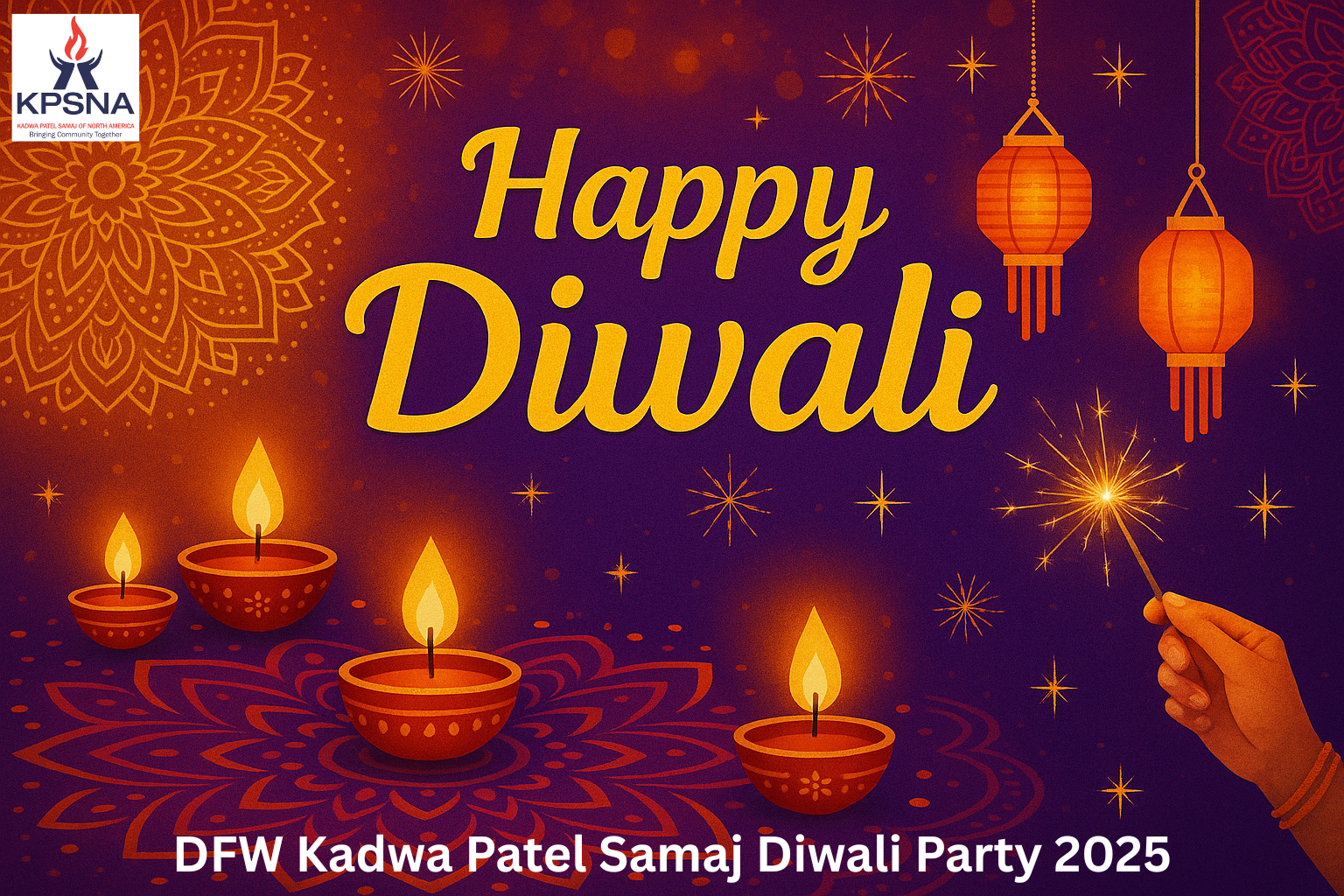 DFW Kadwa Patel Samaj Diwali Party 2025 - KPSNA - Kadwa Patel Samaj of ...